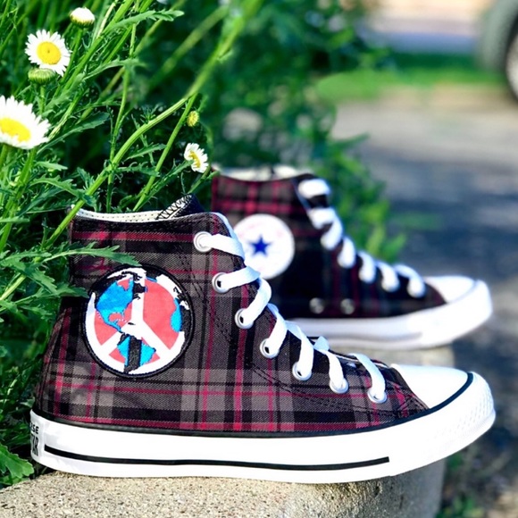 Converse | Shoes | Rare Nwt World Peace Special Edition Ctas Plaid Hi ...